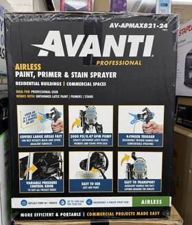AVANTI AV-APMAX821-24 Airless Paint Prime Stain Sprayer